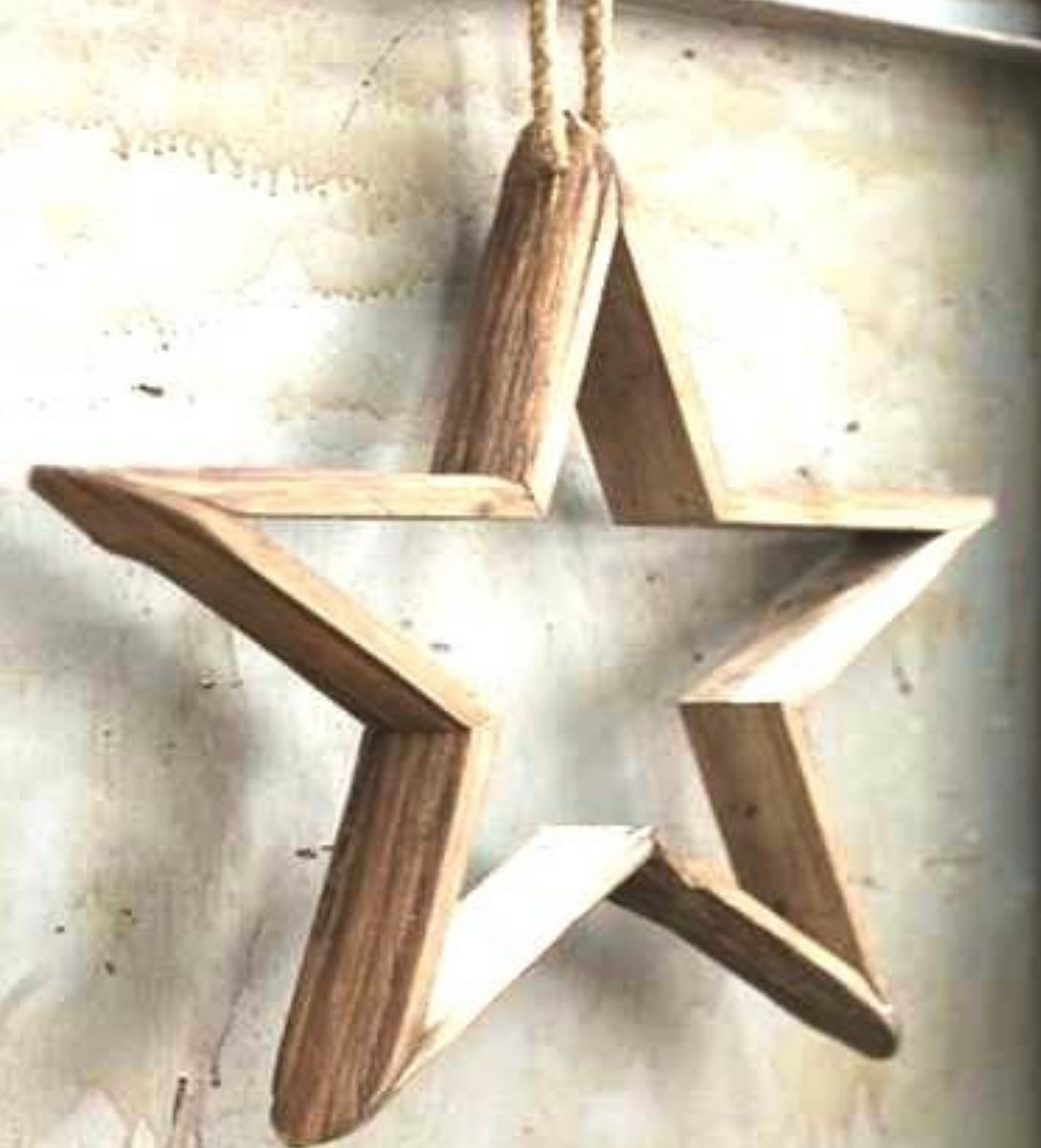 Rustic Wooden Star – With Love Iris